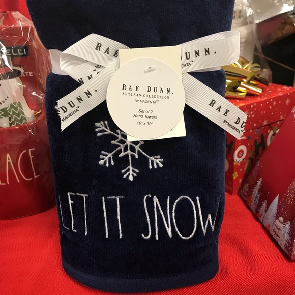 Rae Dunn | Bath | Rae Dunn Let It Snow Hand Towels | Poshmark